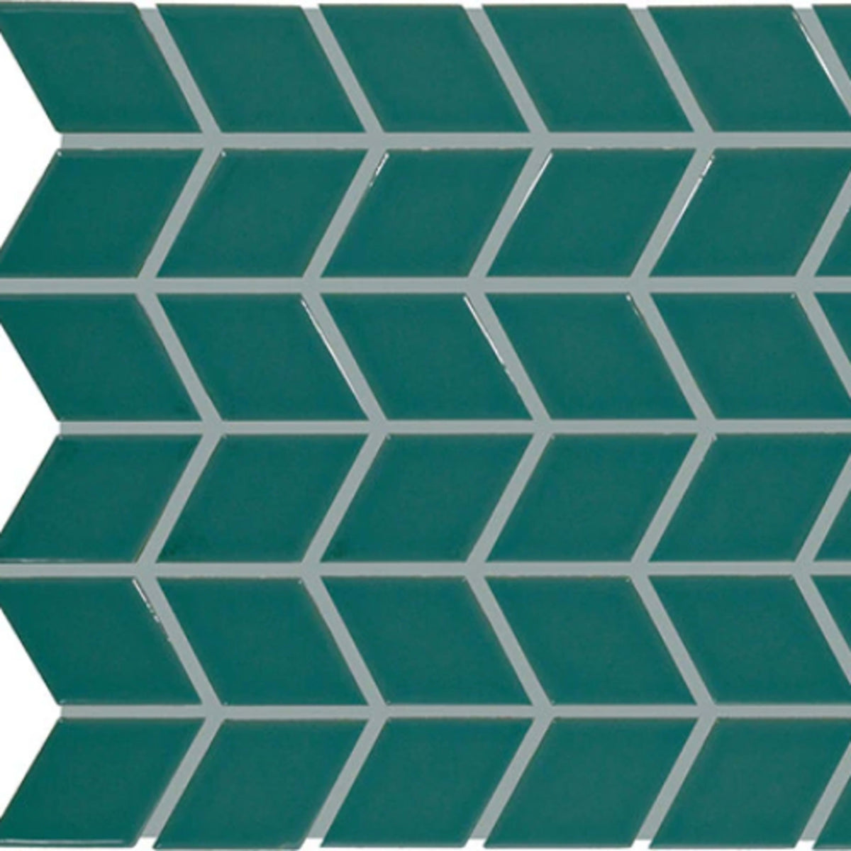 Color Wheel Retro in Peacock Chevron Tile — Atlanta Flooring Design Centers