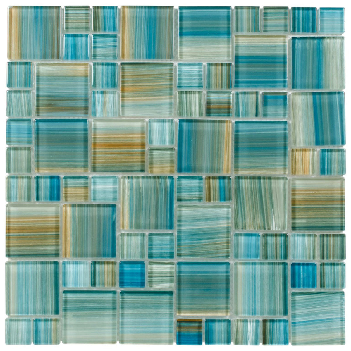 Splash in Neptune Blocks Emerald Glass Tile — Atlanta Flooring Design ...