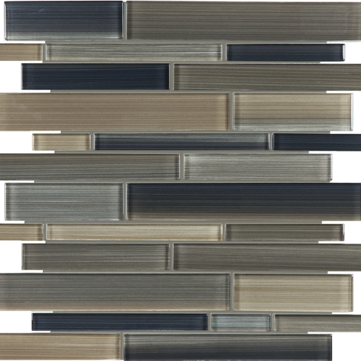 Fusion in Rock Random Strip Mosaic Glass Tile — Atlanta Flooring Design ...