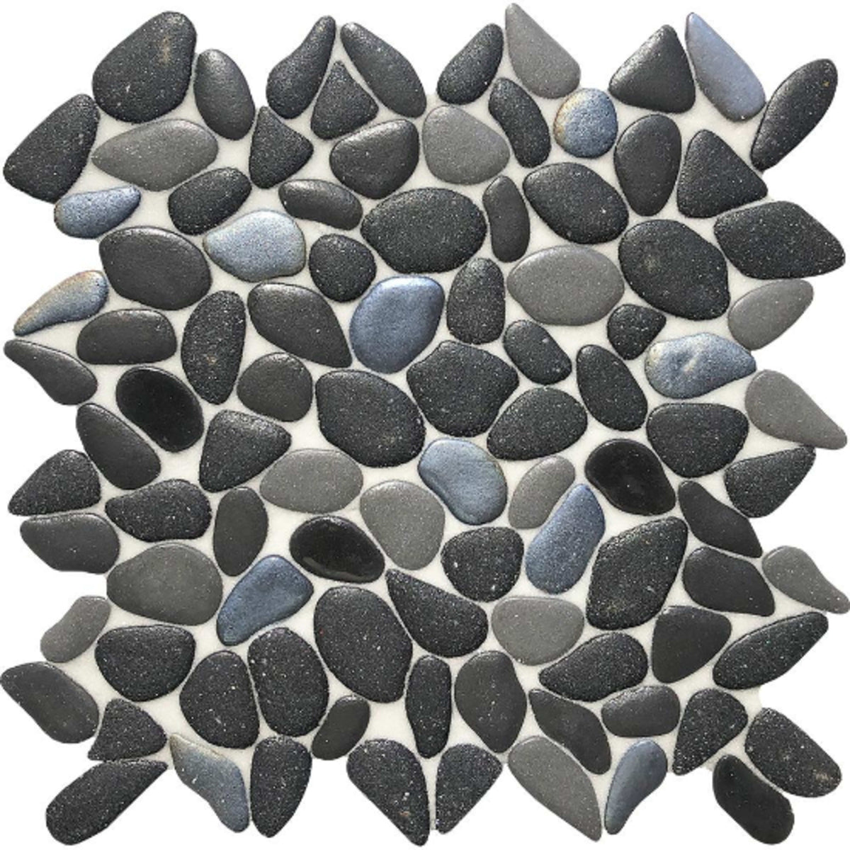 Liquid Rocks in Abyss Black Glass Tile — Atlanta Flooring Design Centers