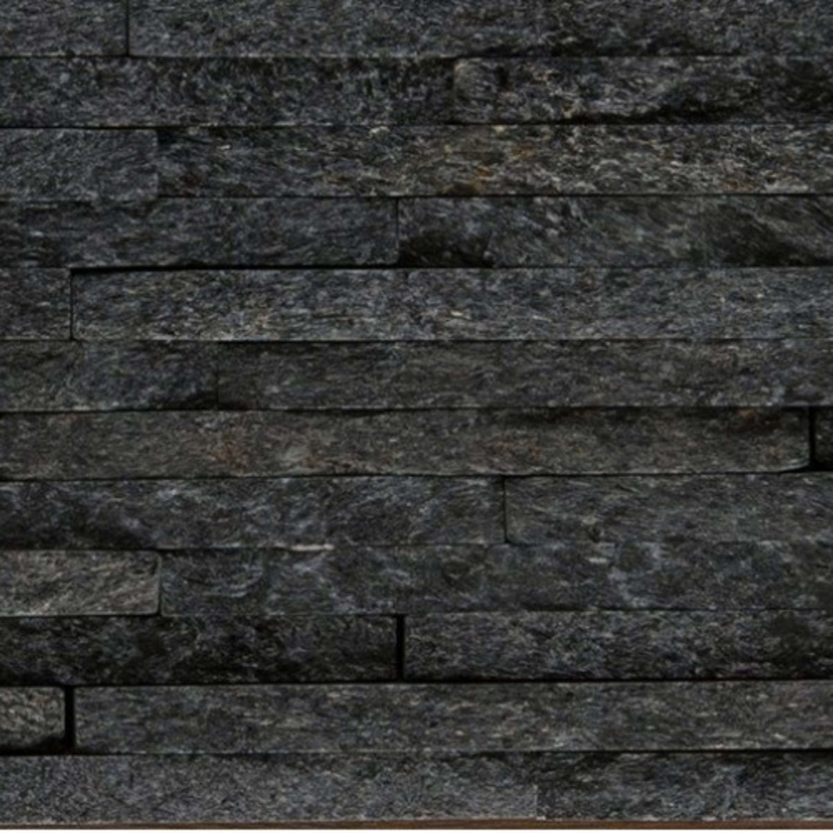 SLATE, QUARTZITE & SANDSTONE in Black Quartzite - Mini Stacked 6" X 24 ...