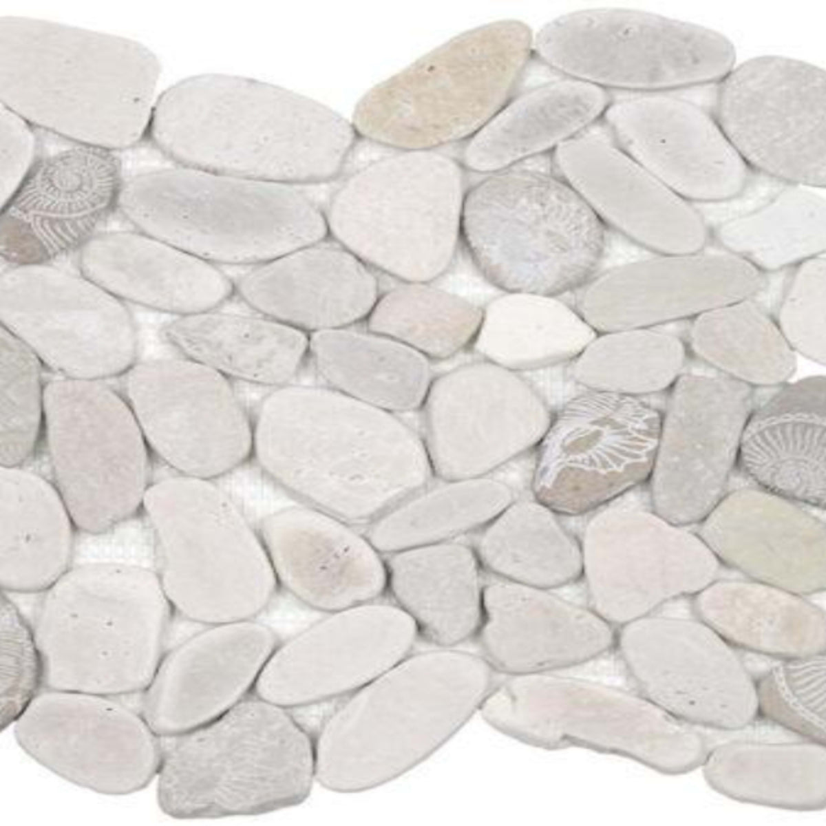 Ocean Stones - Sliced Mosaic in Fossil Lt Color Tile — Atlanta Flooring ...