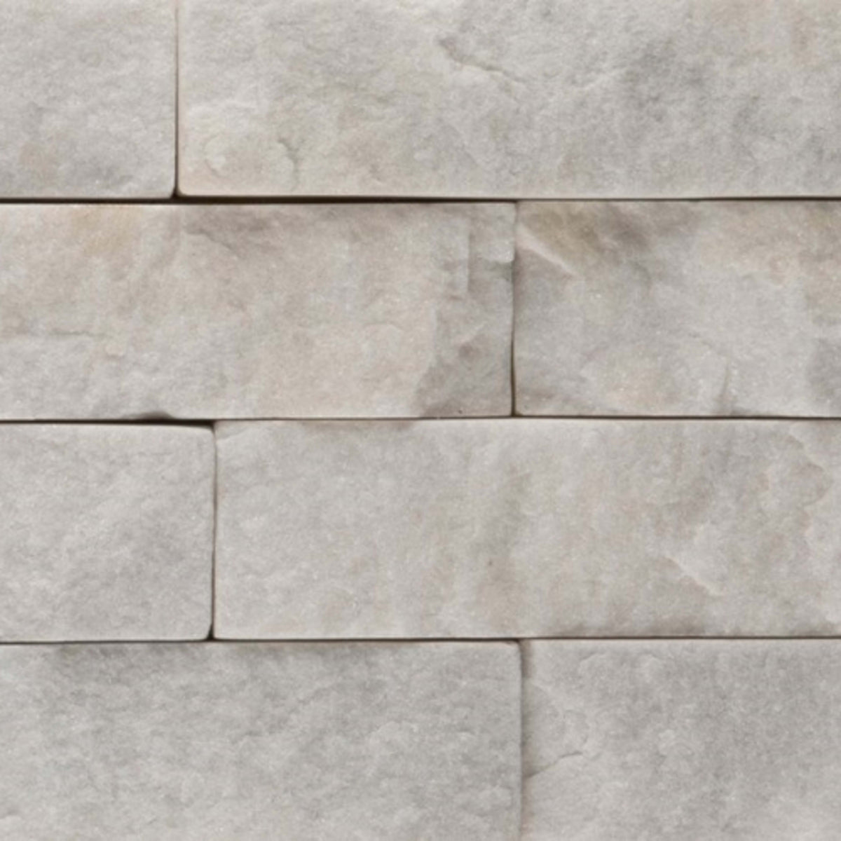 SLATE, QUARTZITE & SANDSTONE in White Quartzite - Stacked 6" X 24 ...