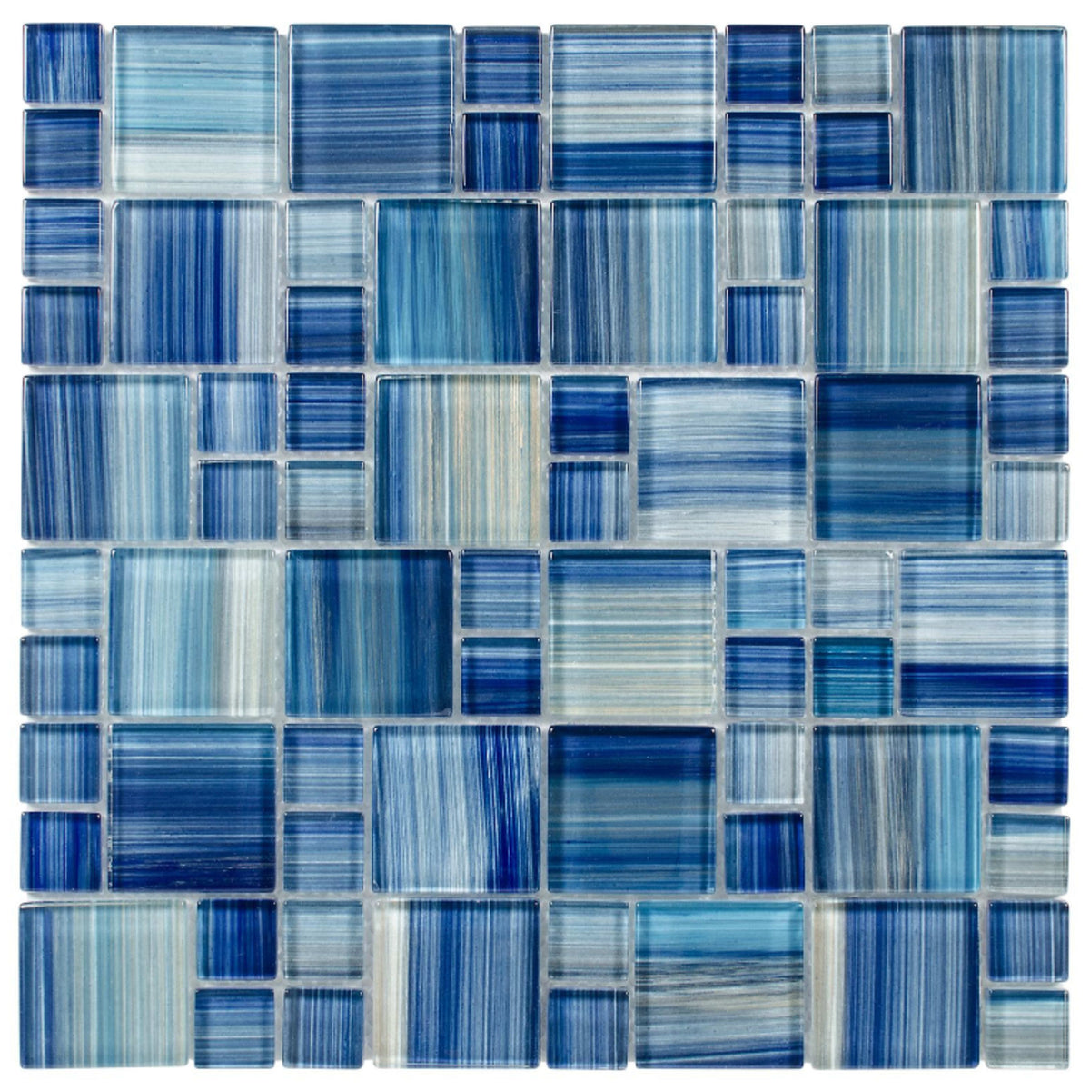 Splash in Neptune Blocks Glass Tile — Atlanta Flooring Design Centers